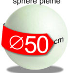 Sphère polystyrène pleine - Diamètre 25 cm