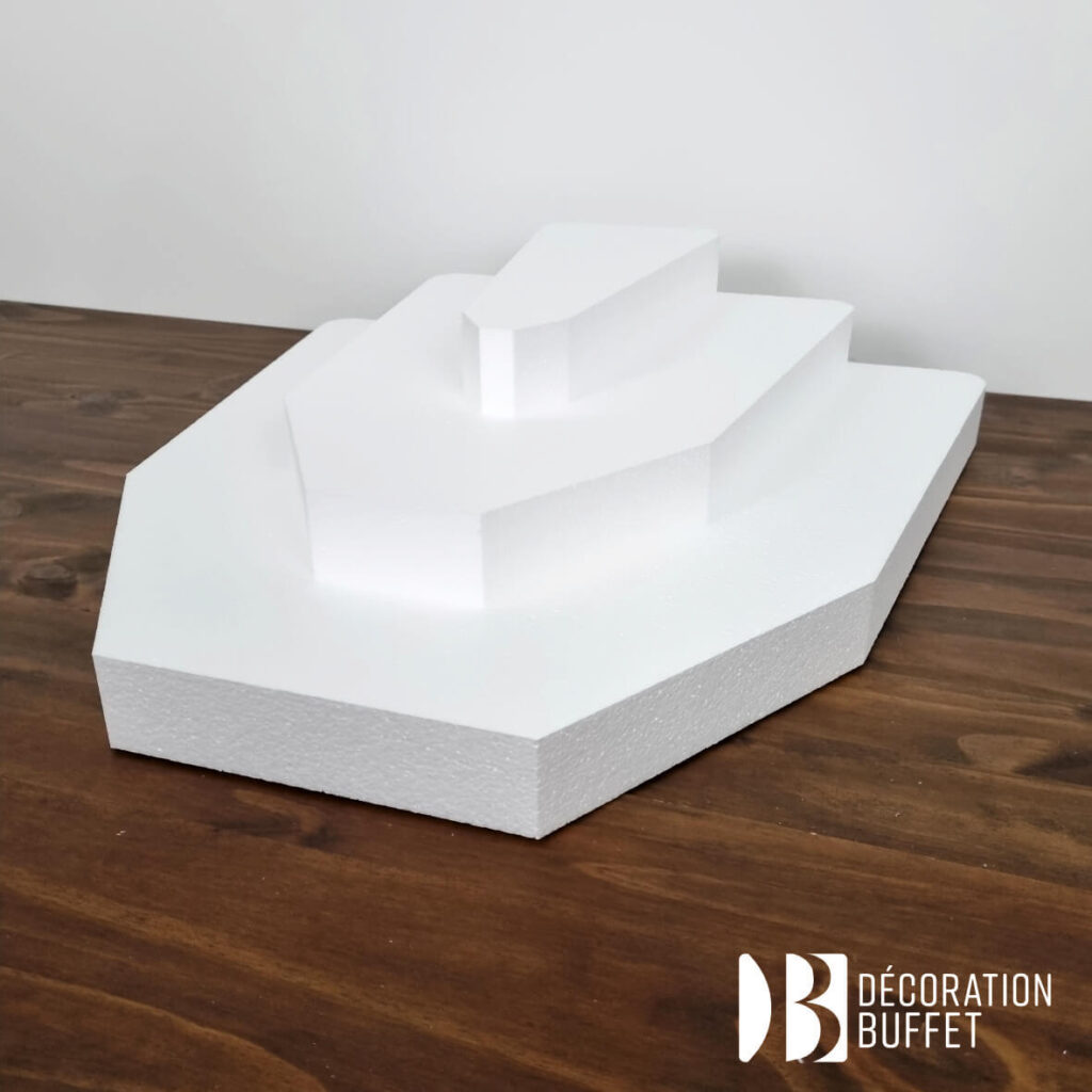 Ensemble de 3 présentoirs buffet 3 marches en polystyrène