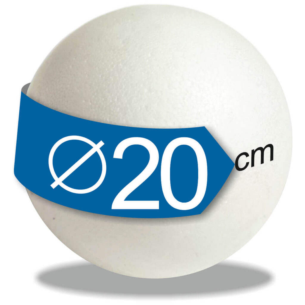 Sphère polystyrène creuse - Diamètre 20 cm